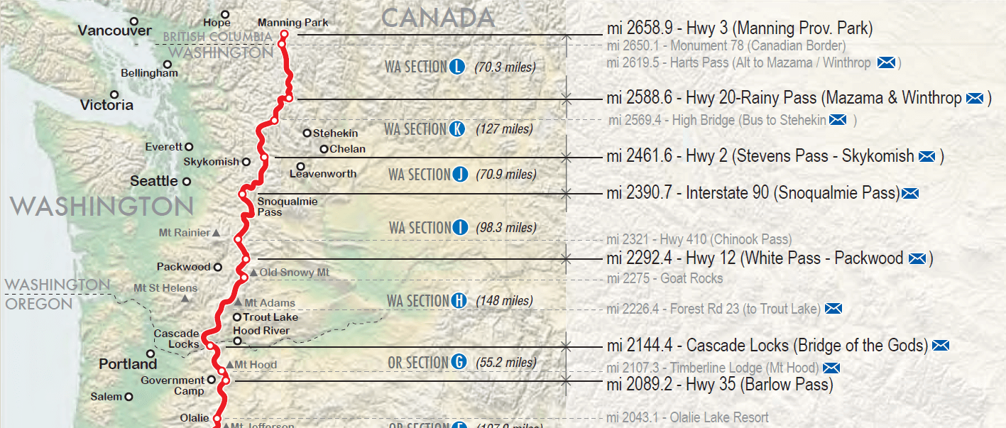 Aperçu du PCT – Washington – 40075 km